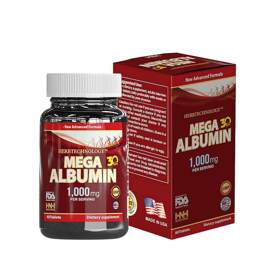 Mega Albumin 1000mg | 60 Tablets (30-Day Supply)
